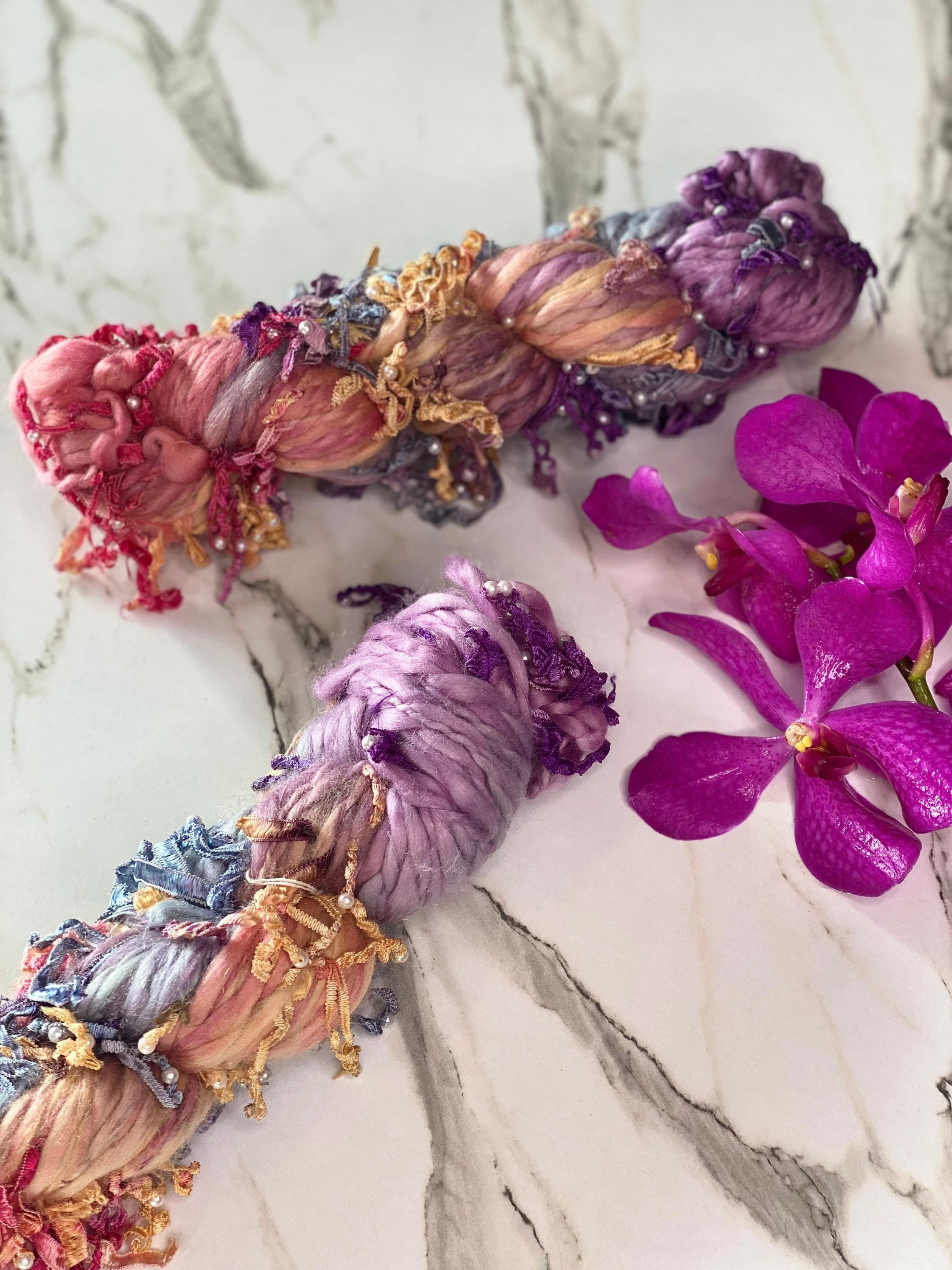 Ombre Beaded Acrylic Hand Spun Yarn - Etsy Australia