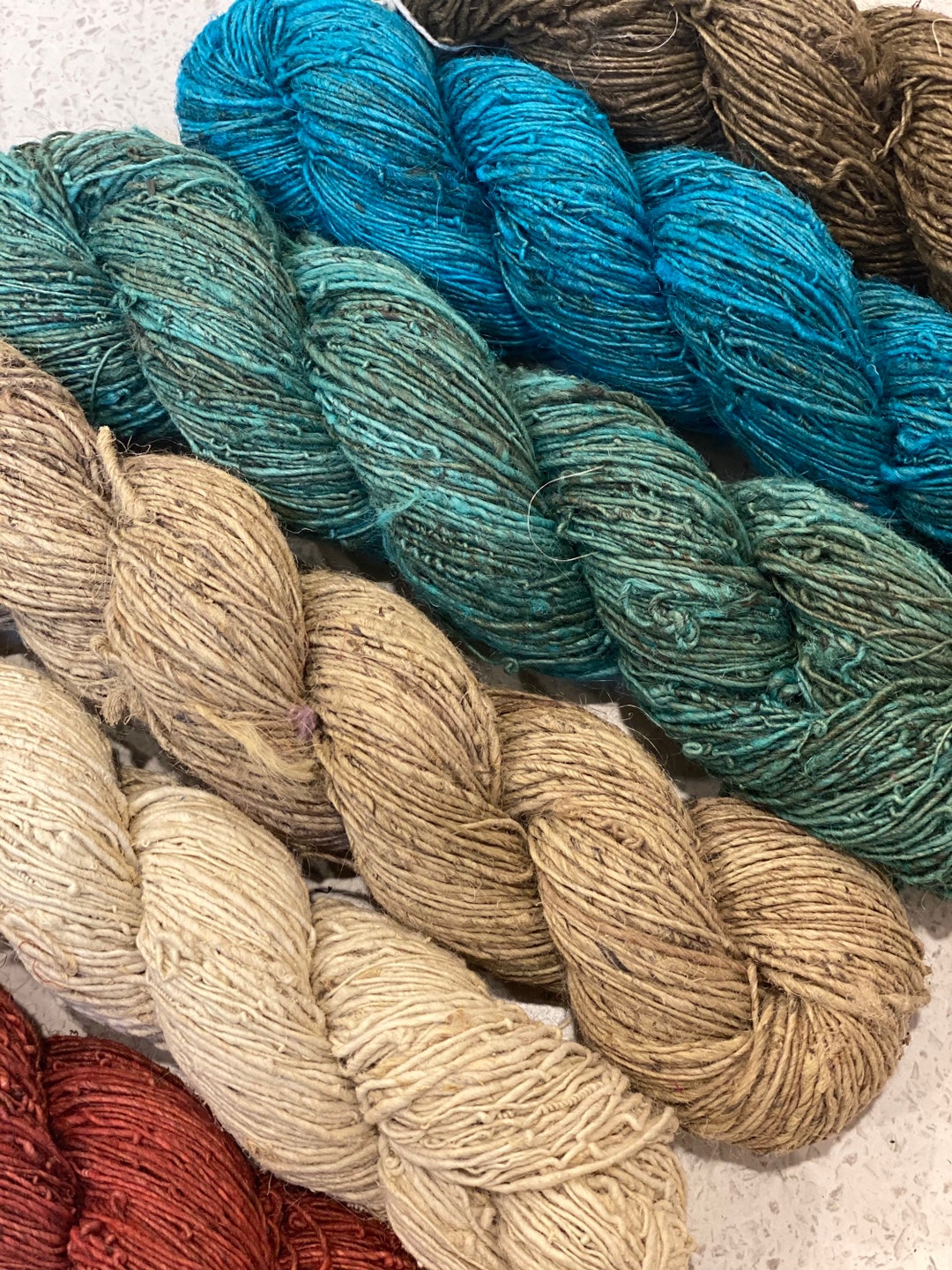 Hand Spun, Hand Dyed Nettle Yarn, 100% Natural Nettle Yarn for Crotchet ...