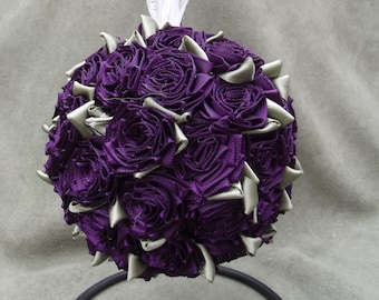 Purple silk flower | Etsy