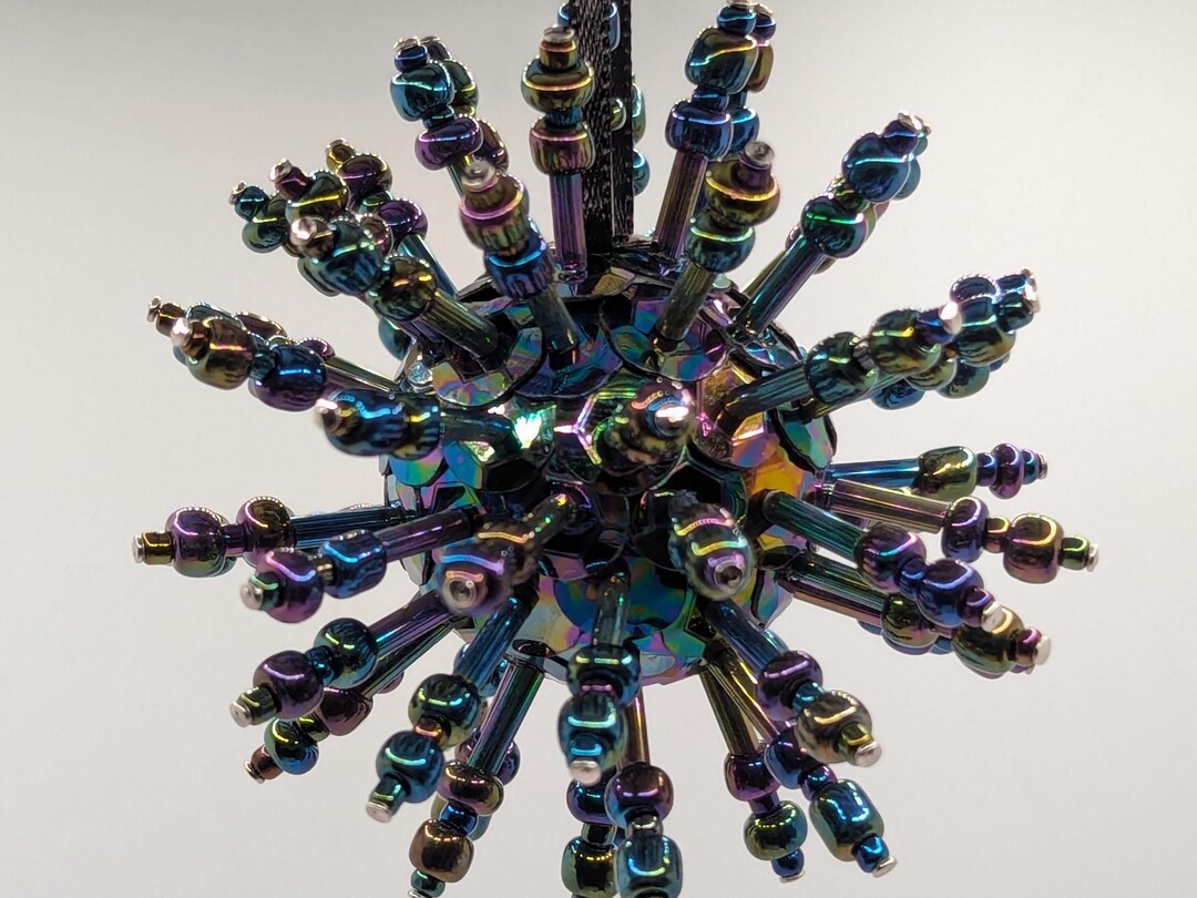 Oil Slick Bubble Starburst Mini Sequin Ornament - Etsy