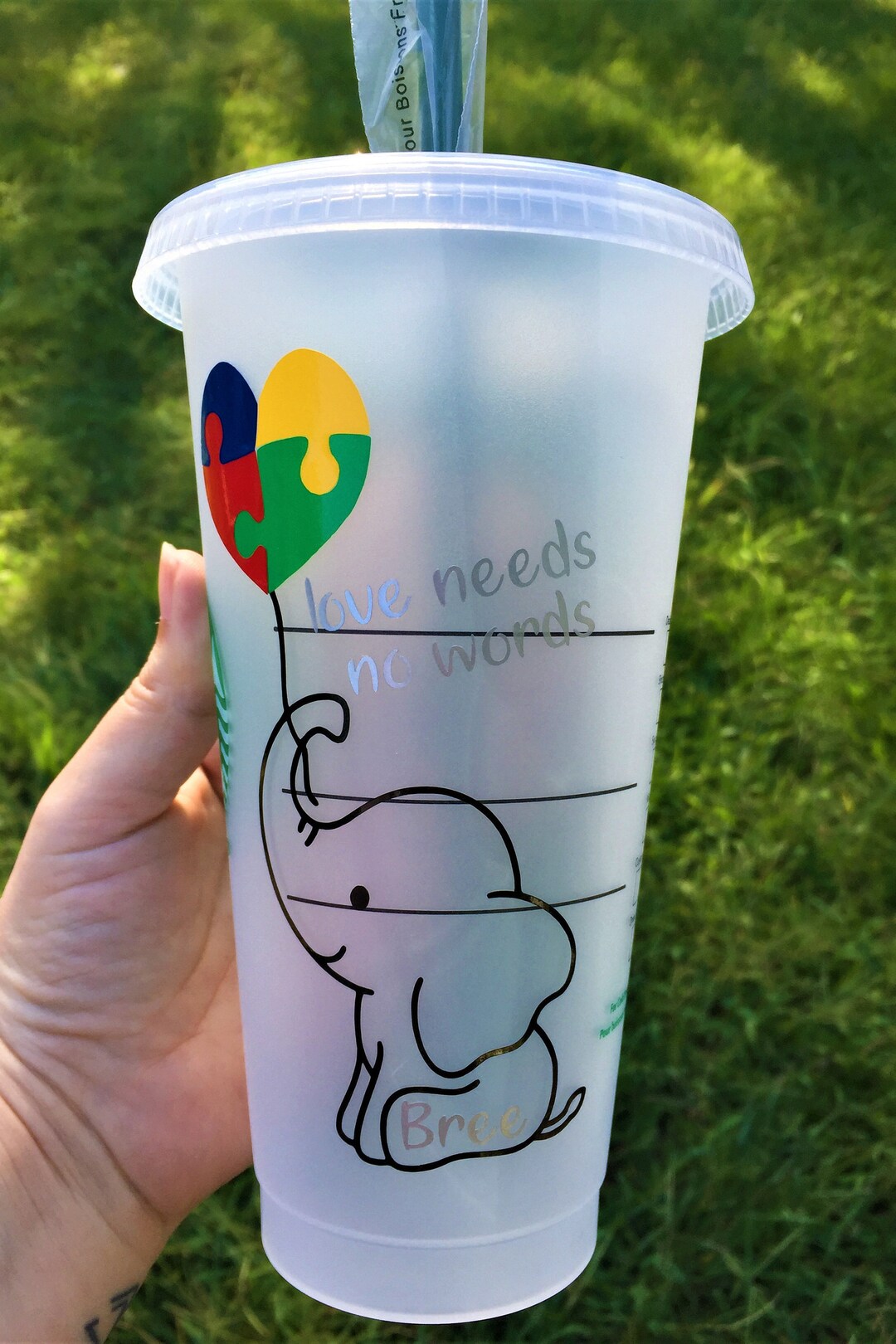 Autism Awareness Starbucks Reusable Cold Cup, Starbucks Venti Cold Cup ...
