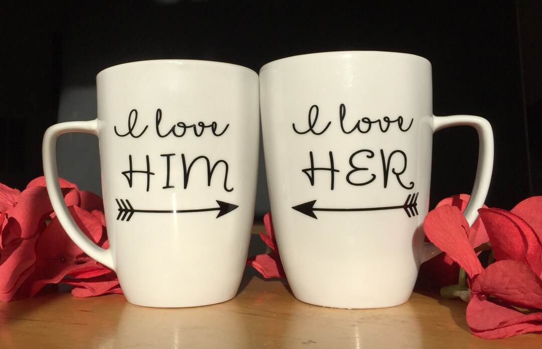 Personalized I Love Him I Love Her Mug Custom Couples Mug - Etsy