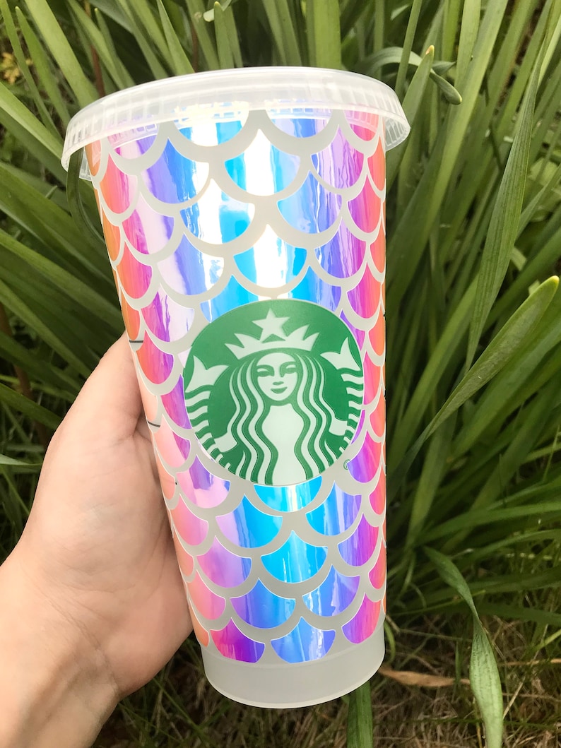Mermaid Scales Starbucks Reusable Cold Cup Starbucks Venti - Etsy