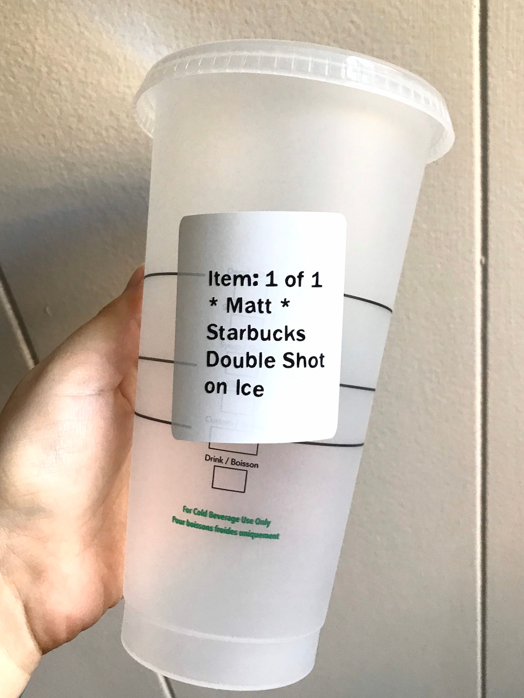 Personalized Label Starbucks Reusable Cold Cup, Starbucks Venti Cold ...