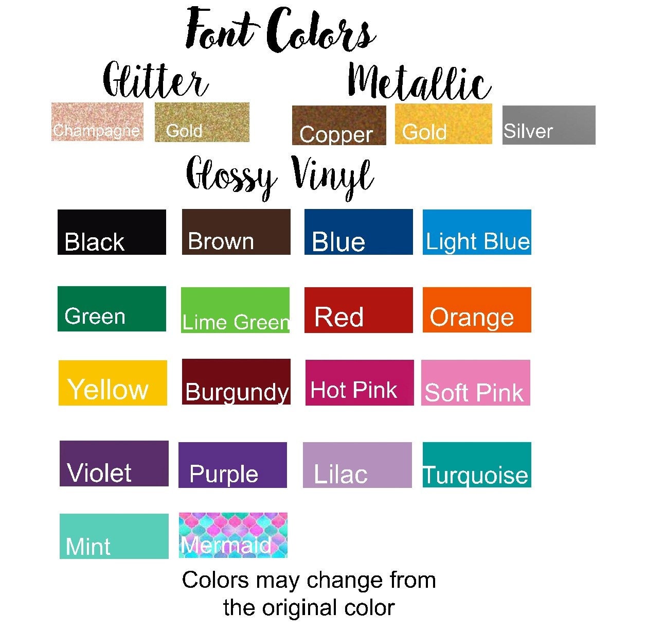 Personalized Name Vinyl Decal DIY Vinyl Stickers DECAL ONLY - Etsy