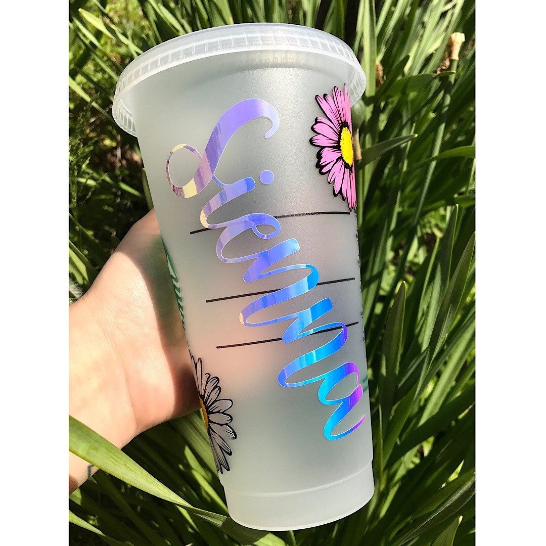 Daisy Starbucks Reusable Cold Cup, Starbucks Venti Cold Cup Tumbler ...