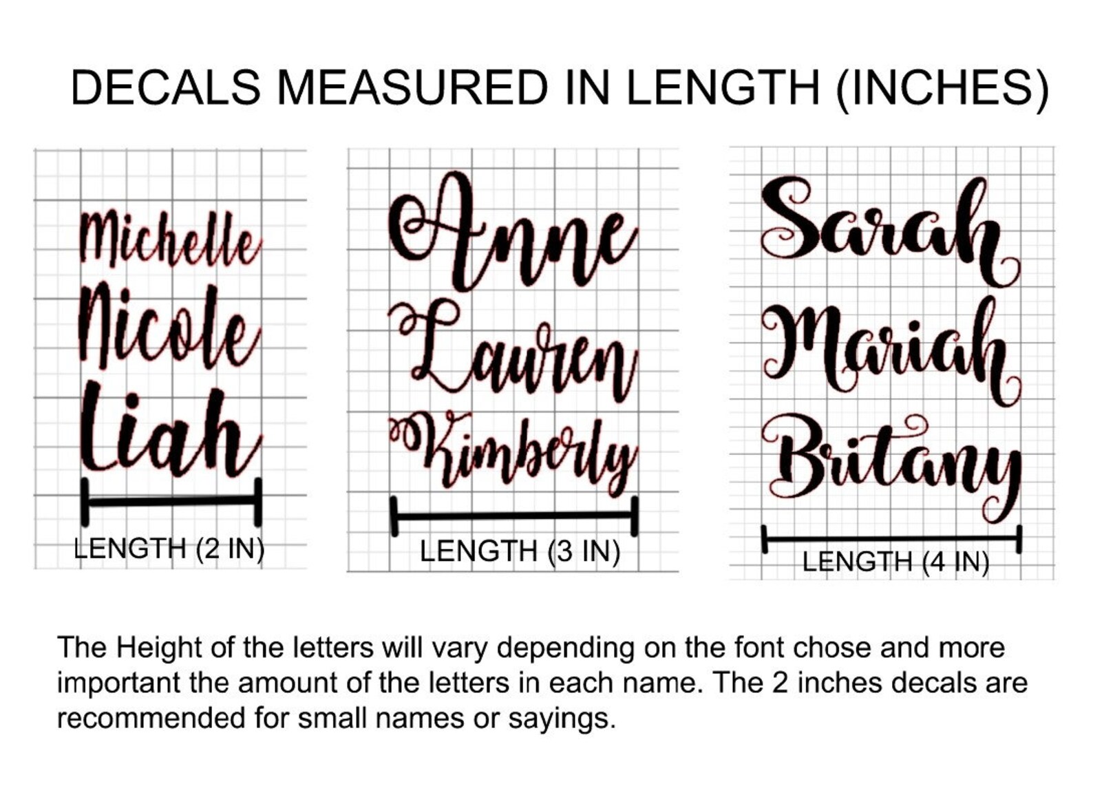 Personalized Name Vinyl Decal DIY Vinyl Stickers DECAL ONLY - Etsy