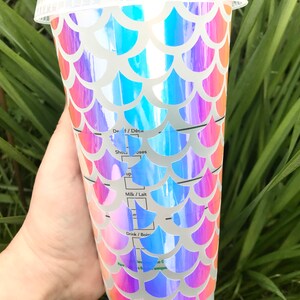 Mermaid Scales Starbucks Reusable Cold Cup Starbucks Venti - Etsy