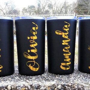 Personalized Stainless Steel Mini Skinny Tumbler, Bridal Custom Tumbler ...