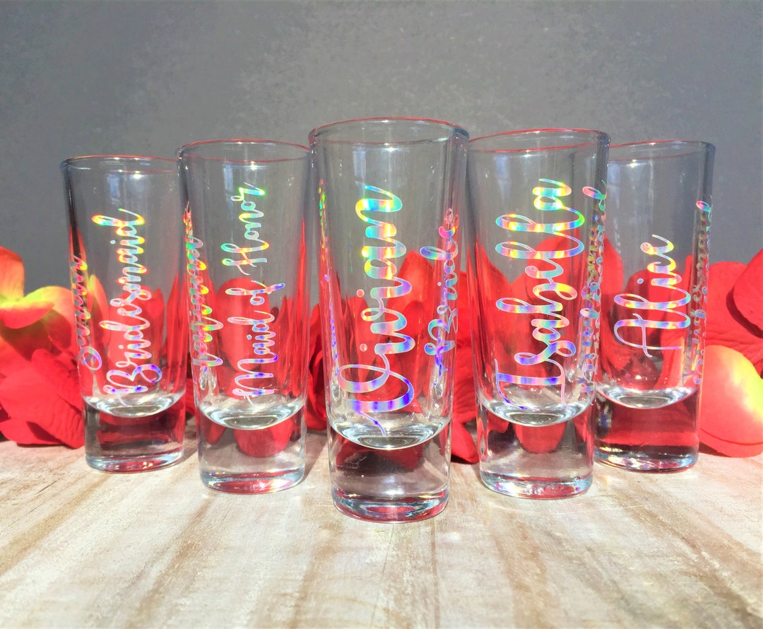 Shot Glasses Custom Shot Glasses Bridal Party Gift Bridal - Etsy