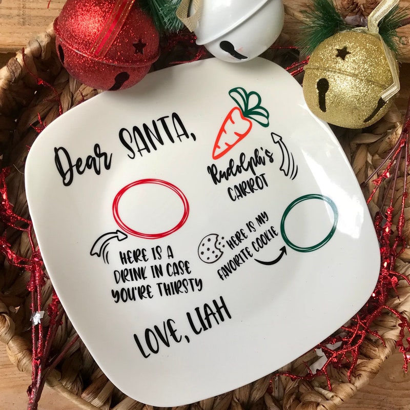 Santa Plate - Etsy