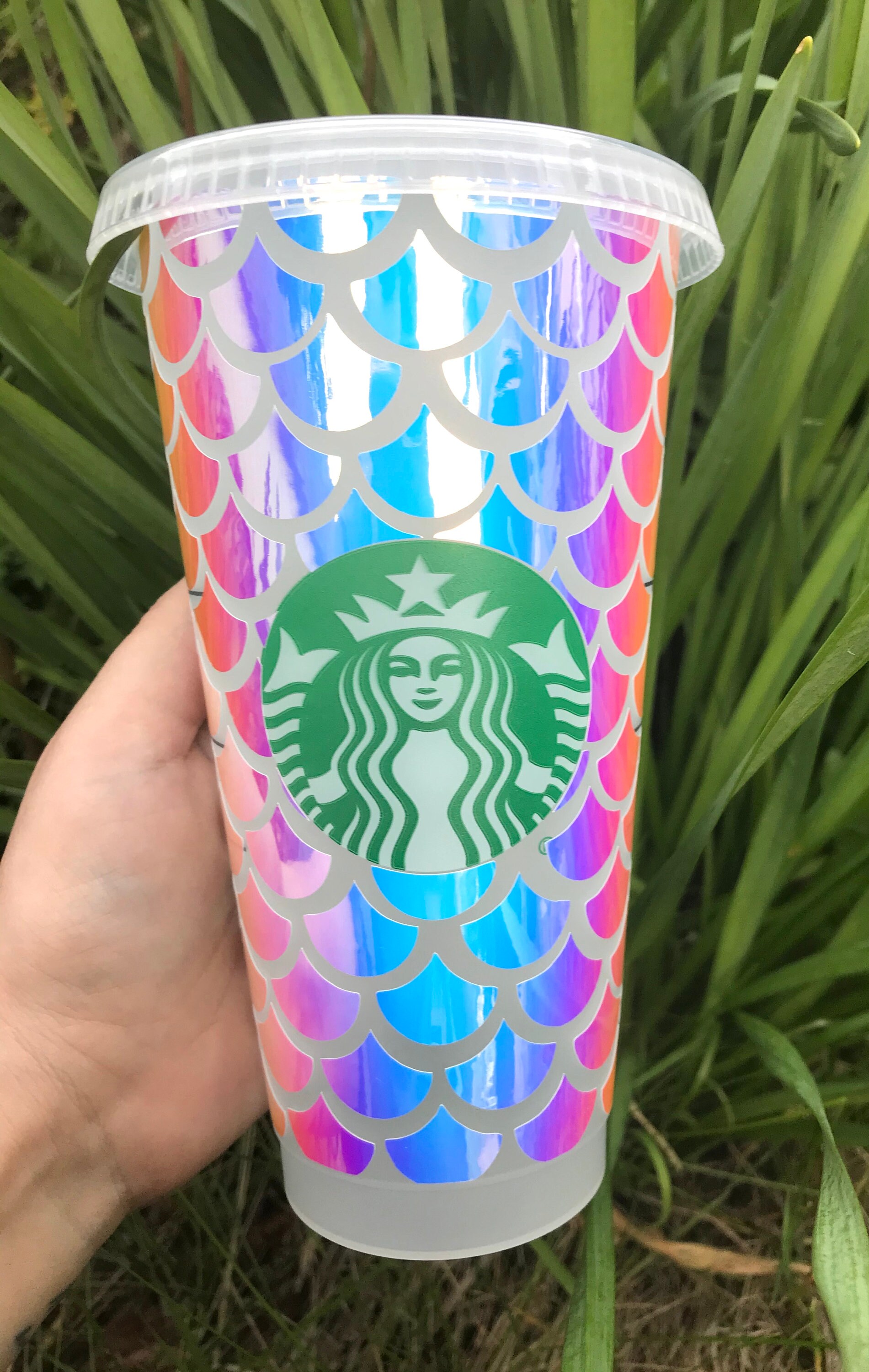 Mermaid Scales Starbucks Reusable Cold Cup Starbucks Venti | Etsy