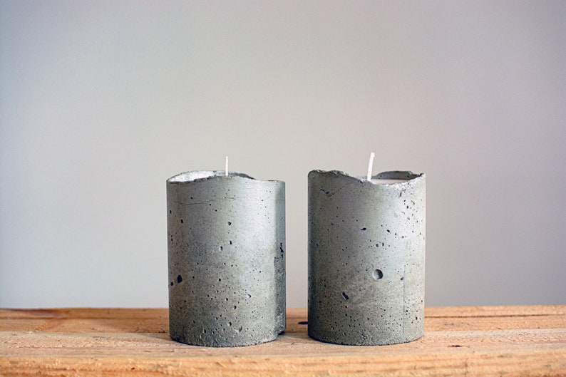 Personalized Concrete Exclusive Candles. Rough Edge. Designer | Etsy