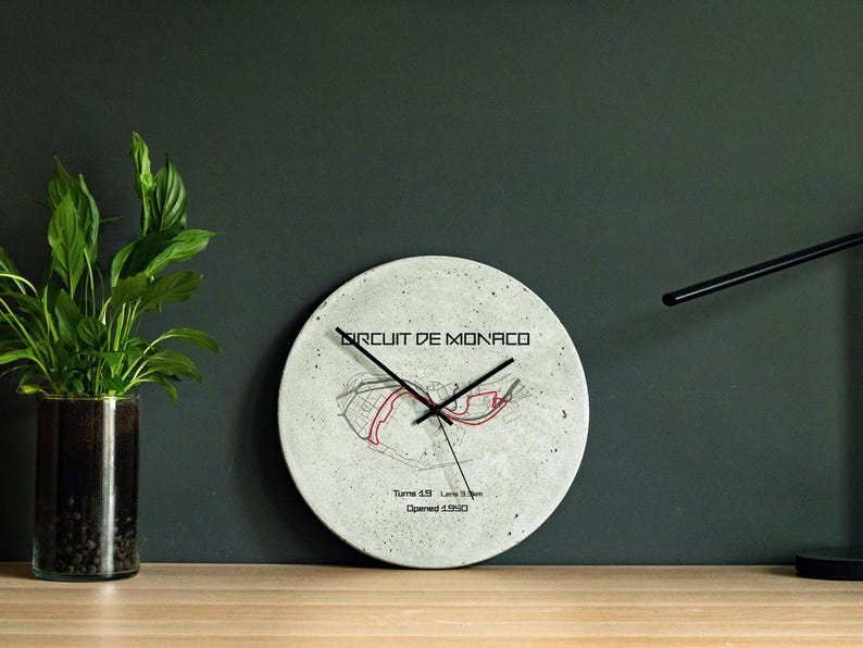 F1 Wall Clocks – Circuit De Monaco – F1 Wall Decor – Motorsport Gift ...