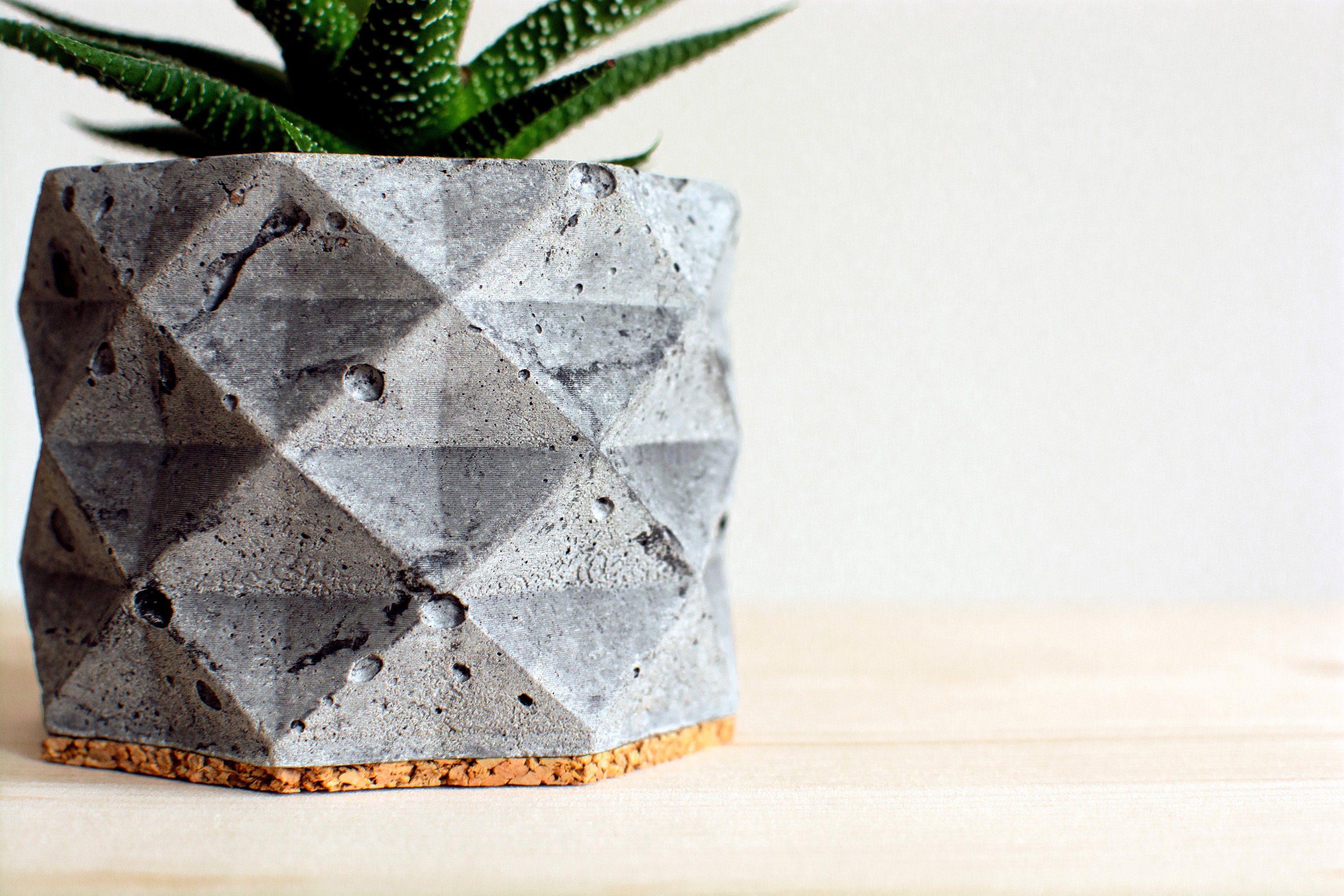 Geometric Concrete Planter | Concrete Decor | Succulents Pot | Plant ...