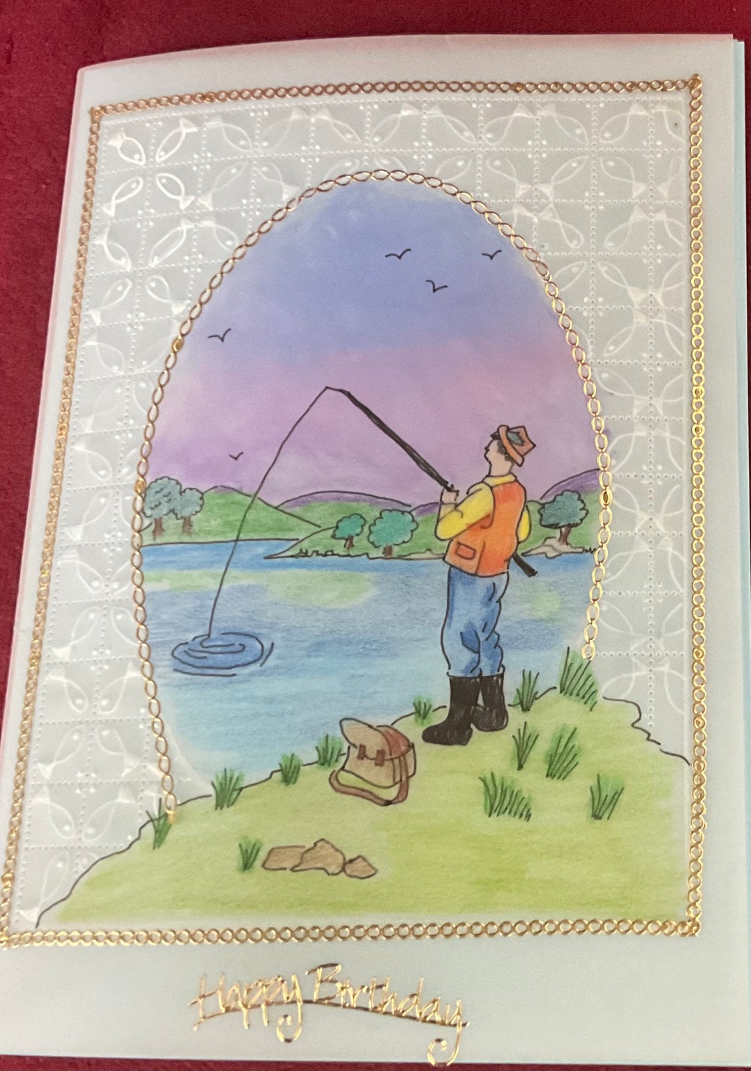 Handcrafted Fishing Card: Angler Birthday Card (A5) - Etsy