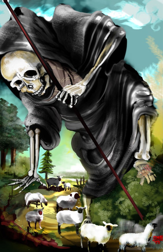 Art Print death and the Sheeple by Sotero M. | Etsy