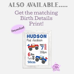 Monster Truck Alphabet Numbers 3 Print Set With Custom Name. ABC 123 ...