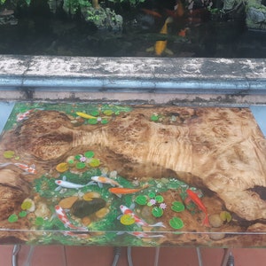 3d Koi Fish Painting Resin Table - Etsy