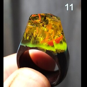 Landscape Wood Resin Ring - Etsy