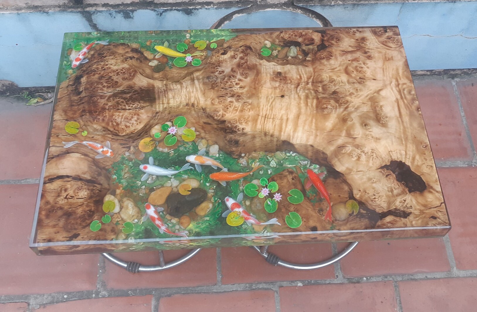 3d Koi Fish Painting Resin Table | Etsy