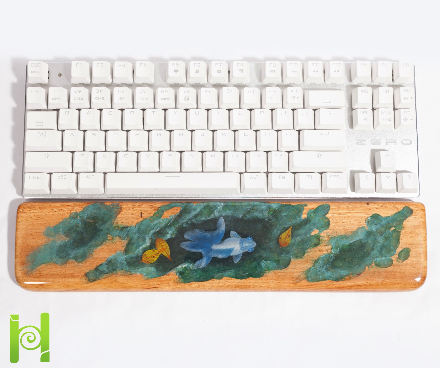 Artisan Resin Wrist Rest: Handmade 3D Gold Blue Fish Luxury - Etsy