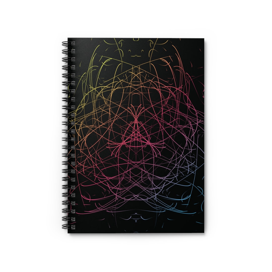 Symmetrical Lines Spiral Notebook Ruled Line - Etsy