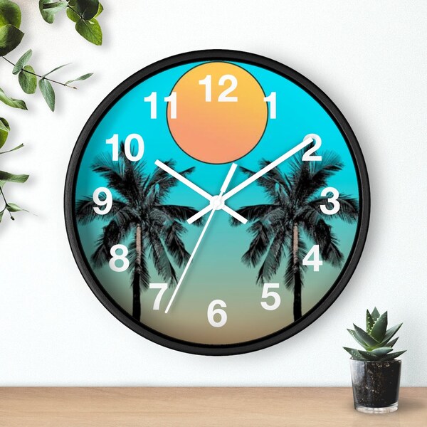 Palm Tree Clock - Etsy