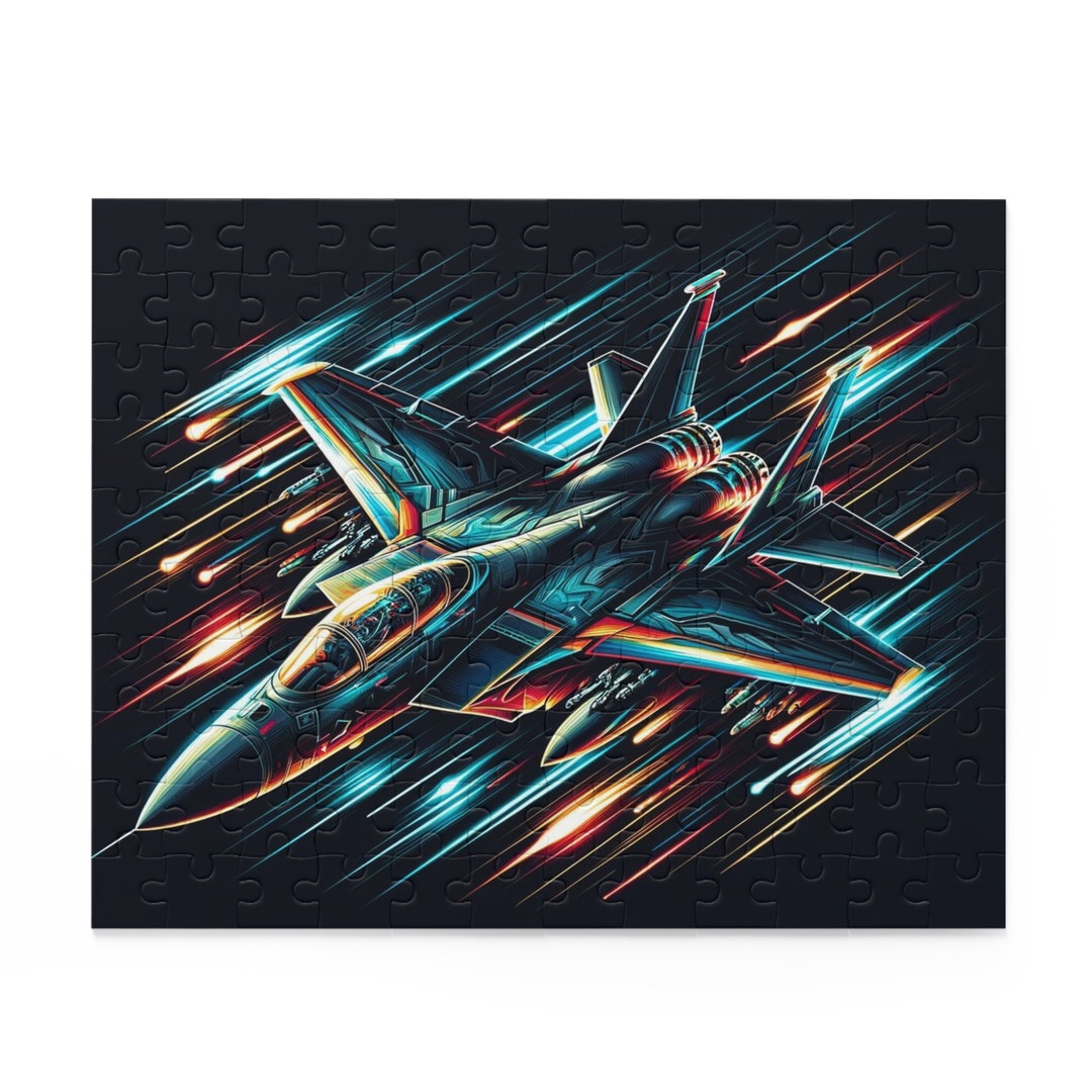 Fighter Jet Puzzle 120-piece - Etsy