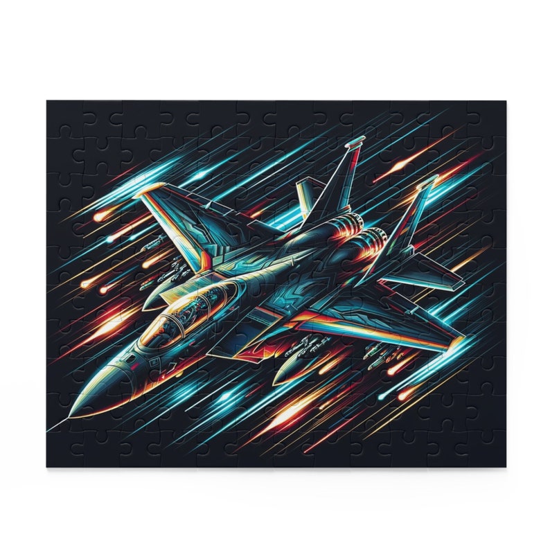 Fighter Jet Puzzle 120-piece - Etsy