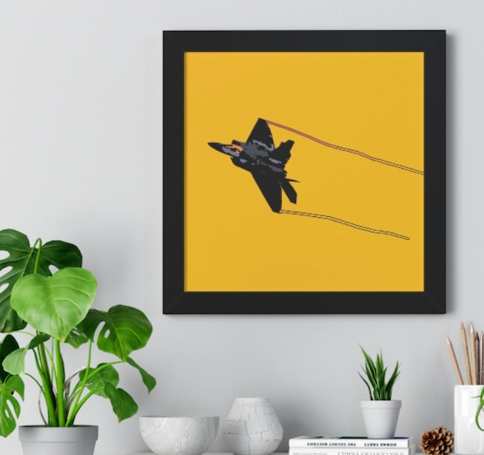 Framed Horizontal Poster, Fighter Jet, Military, Airforce, Airplane ...