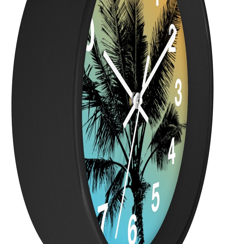 10" Diameter Palm Tree Wall Clock - Etsy