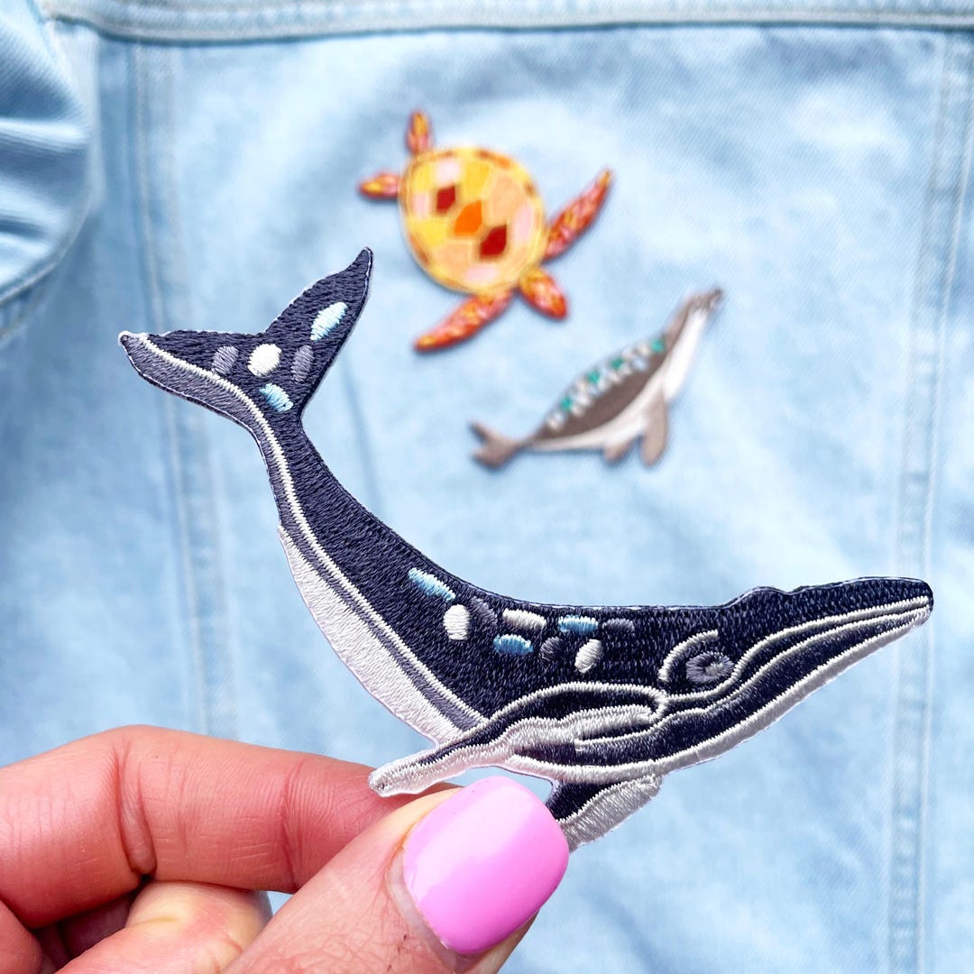 Humpback Whale | Embroidered Patch | Embroidery Patches | Patches ...