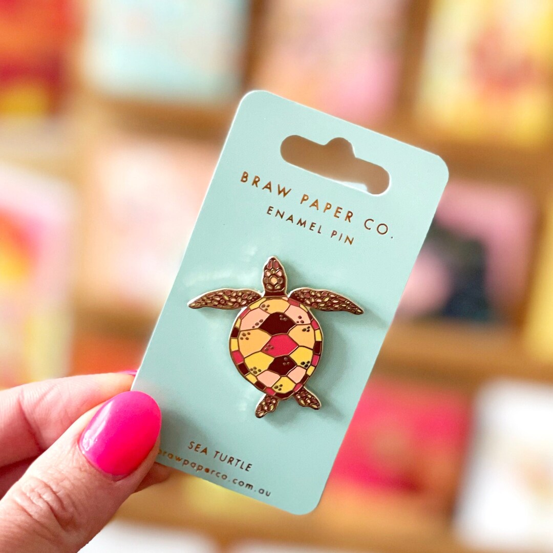 Sea Turtle Enamel Pin | Enamel Pin | Hard Enamel Pin | Pin Brooch ...