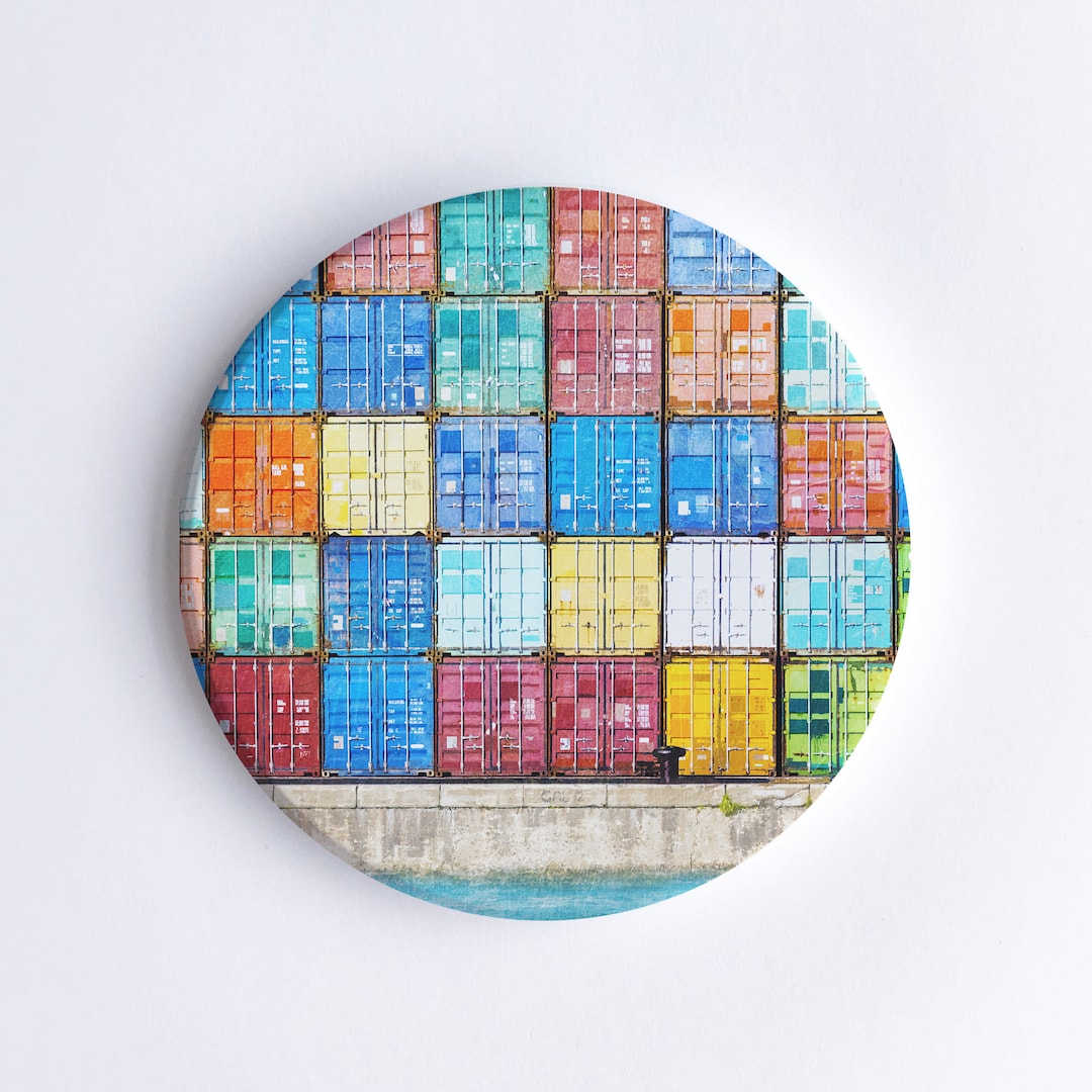 Fremantle Shipping Containers | Ceramic Coaster | Rainbow | Tableware ...