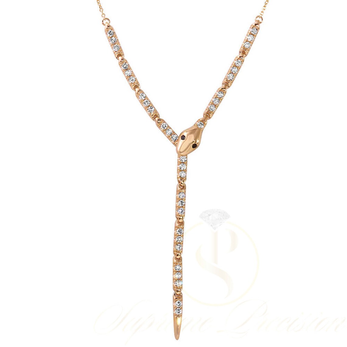 14K Gold Snake Necklace, Exotic Jewelry, Unique Jewelry Piece ...