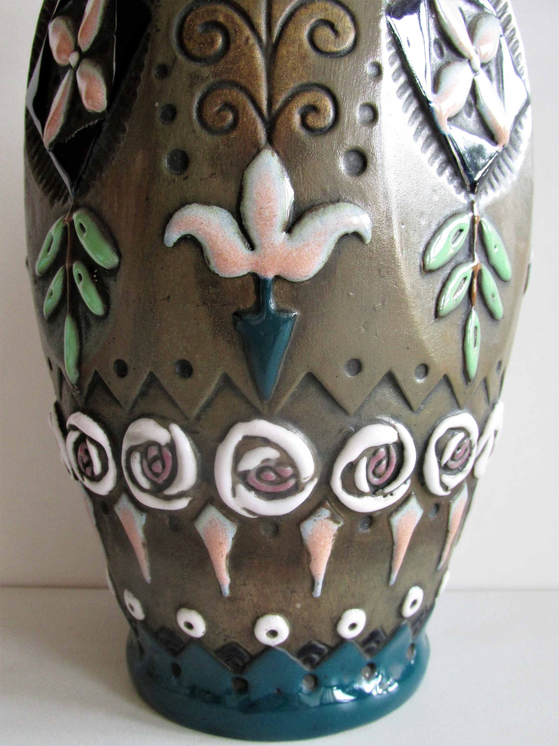 Antique Turn Teplitz AMPHORA Art Pottery VASE Imperial Vienna - Etsy
