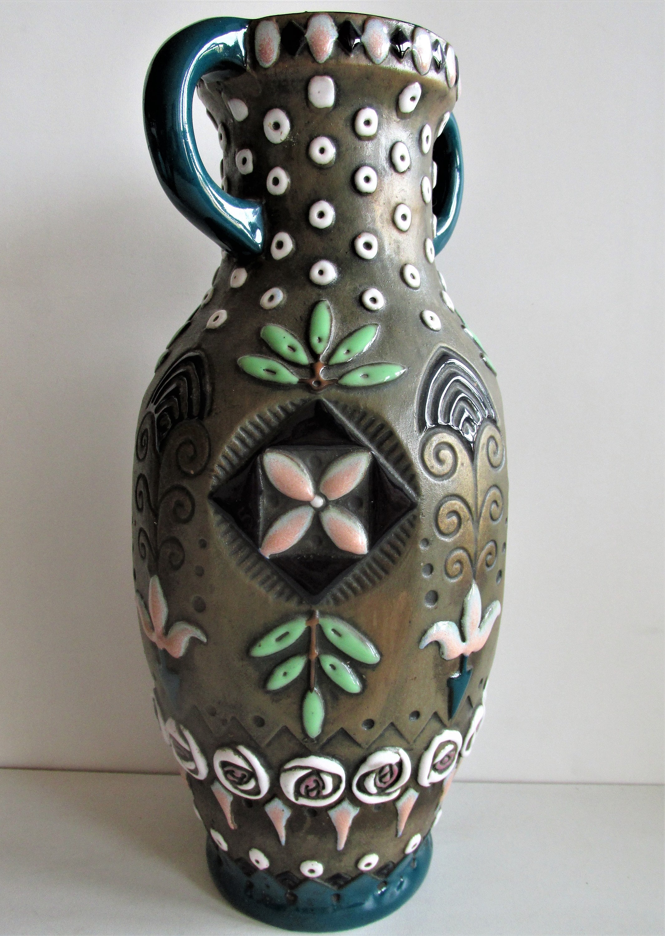 Antique Turn Teplitz AMPHORA Art Pottery VASE Imperial Vienna - Etsy