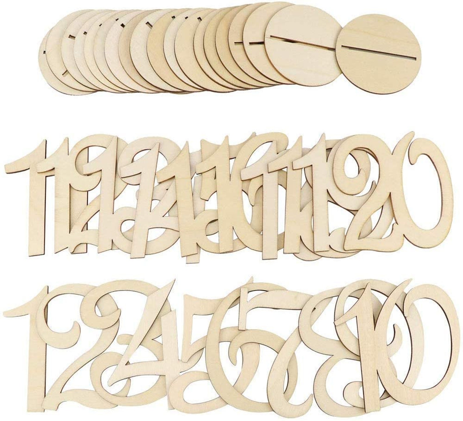 Wooden Table Numbers With Holder Base Rustic Wooden Table - Etsy