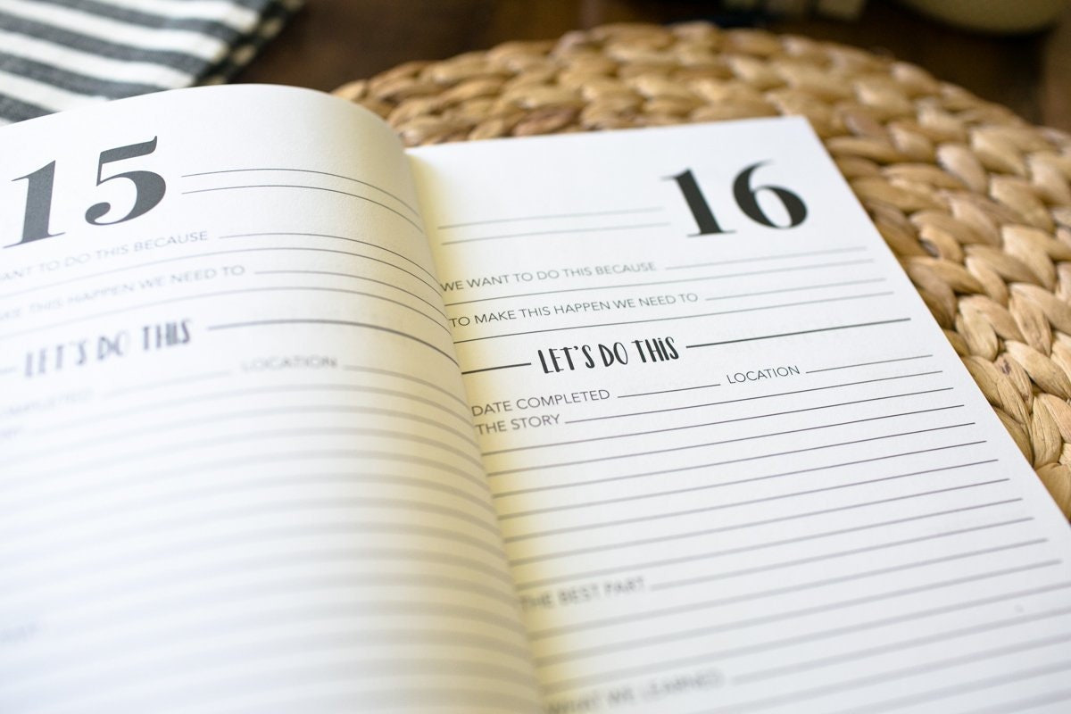 Bucket List Notebook | Relationship Wellness Workbook | Creative ...