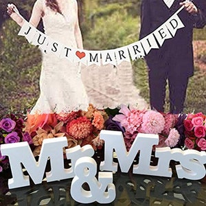Mr and Mrs Table Signs | Wedding Table Wood Signs | Rustic Table Decor ...