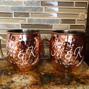 Personalized Moscow Mule Mug | Custom Hammered Copper Mug | Customized ...
