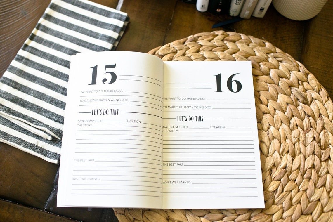Bucket List Notebook | Relationship Wellness Workbook | Creative ...