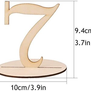 Wooden Table Numbers With Holder Base | Rustic Wooden Table Numbers ...