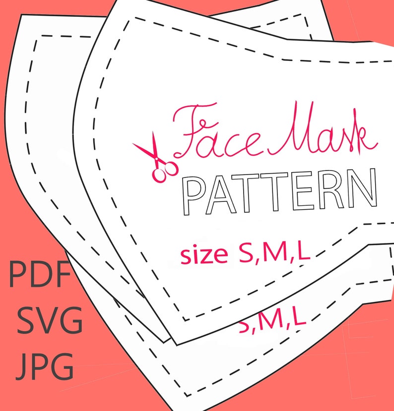 3 D Cloth Face Mask Pattern Digital Wedding Face Mask PDF | Etsy