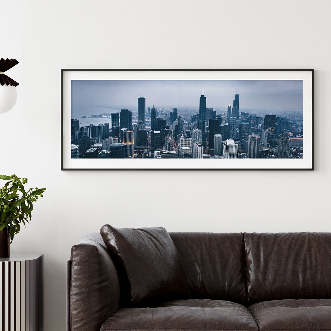 Chicago Skyline Print, Urban Cityscape Photography, Architectural Wall ...
