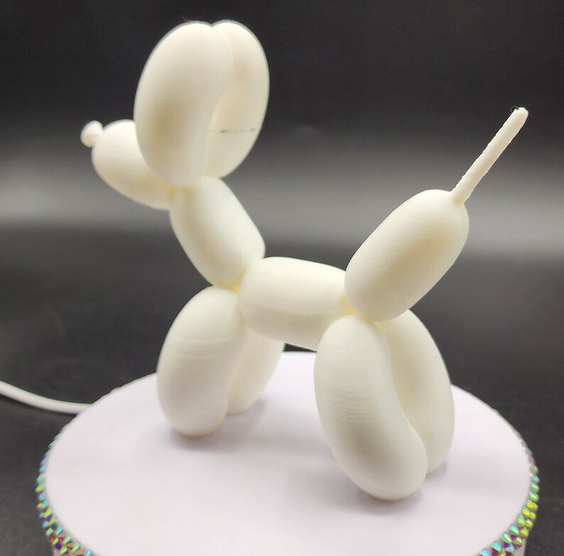 Hand Made 3D Printed BLANK WHITE Balloon Dog for Artists, Blingers ...