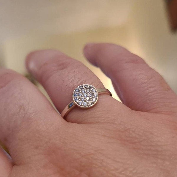 Flat Diamond Ring - Etsy