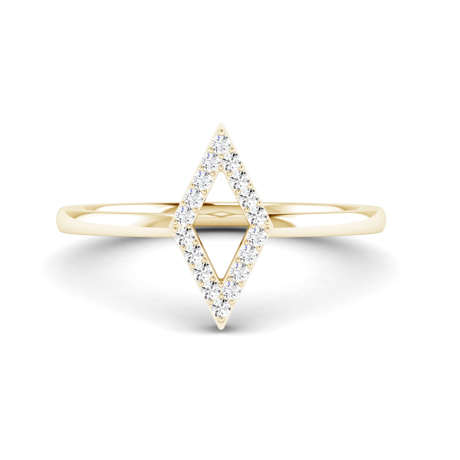 Rhombus Shape RingRound Shaped Diamond Simulated Engagement | Etsy