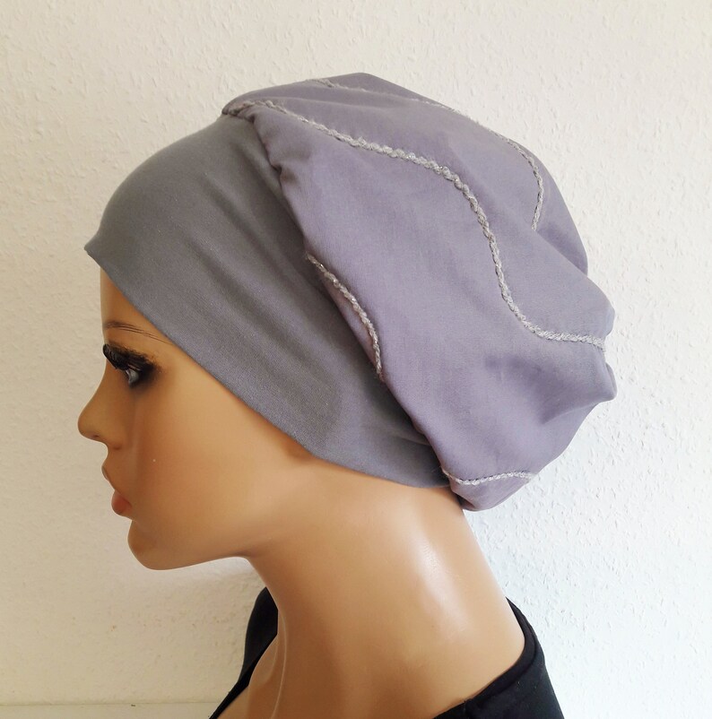WOMEN'S LUXURY Balloon Cap Berets Grey Uni Glitter Thread 100%BW 2 ...